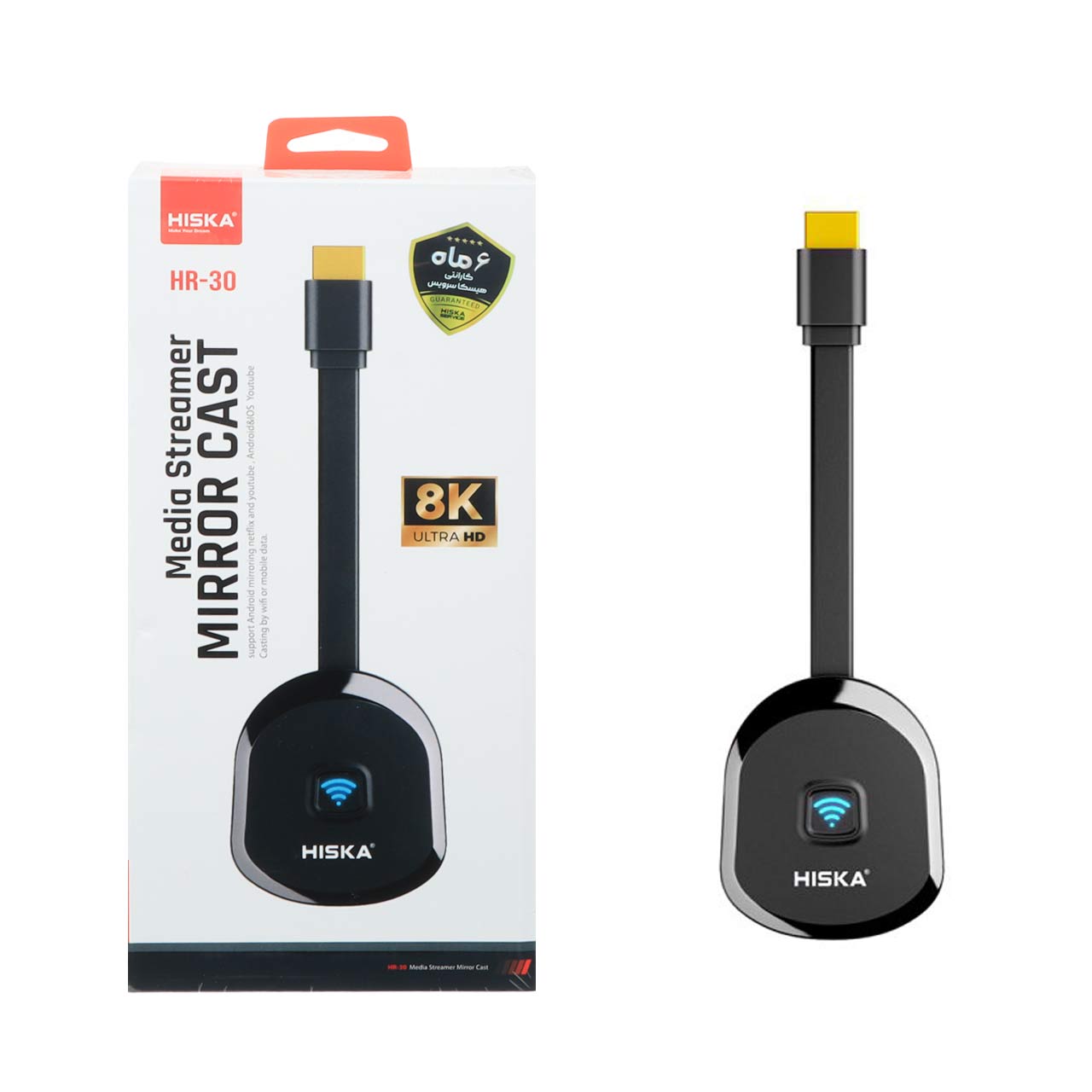 دانگل HISKA HDMI مدل HR-30 - مشکی - فروشگاه - پنل فروشگاهی eways