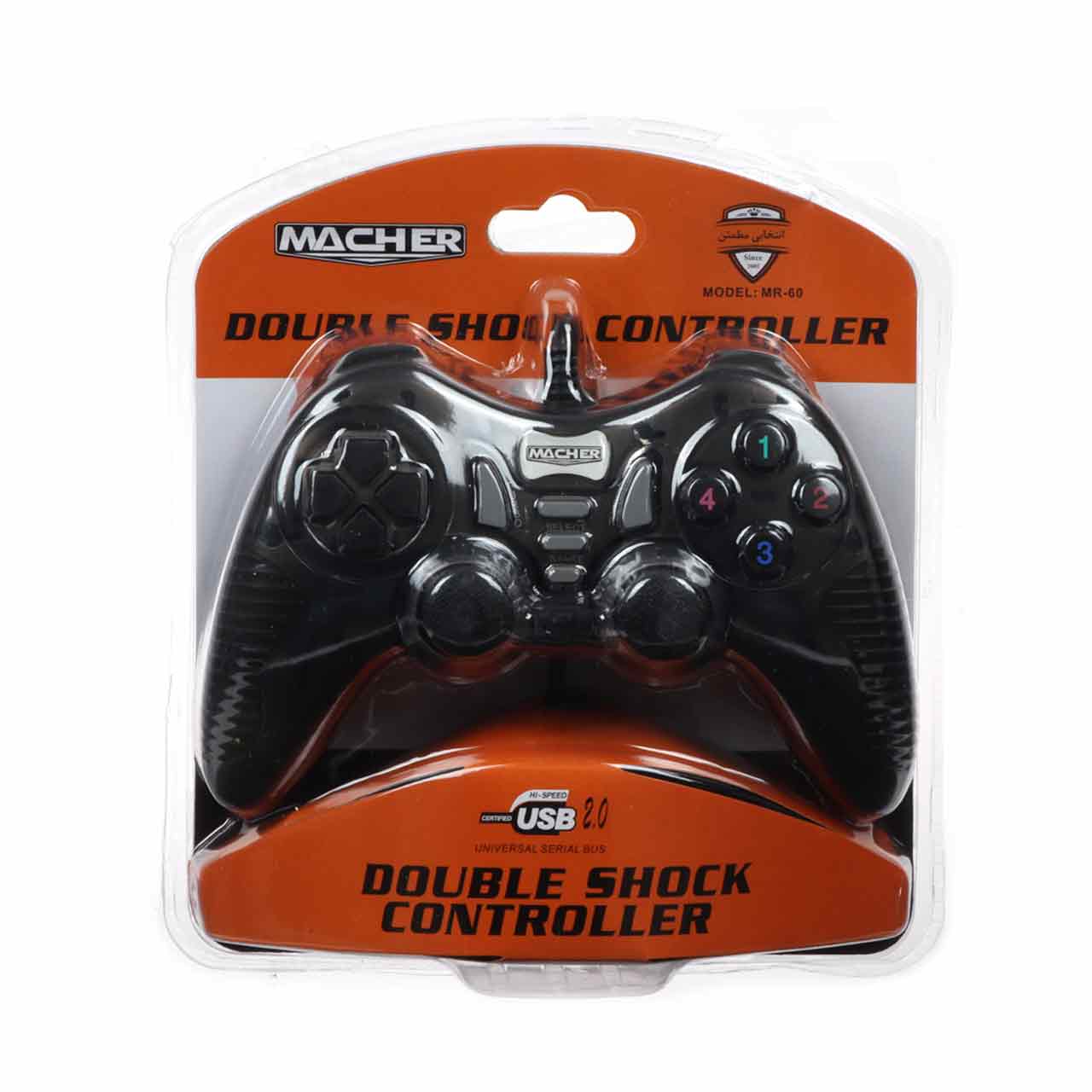 دسته بازی شوک دار Macher مدل MR-60 - مشکی - RYL - فروشگاه - پنل فروشگاهی eways
