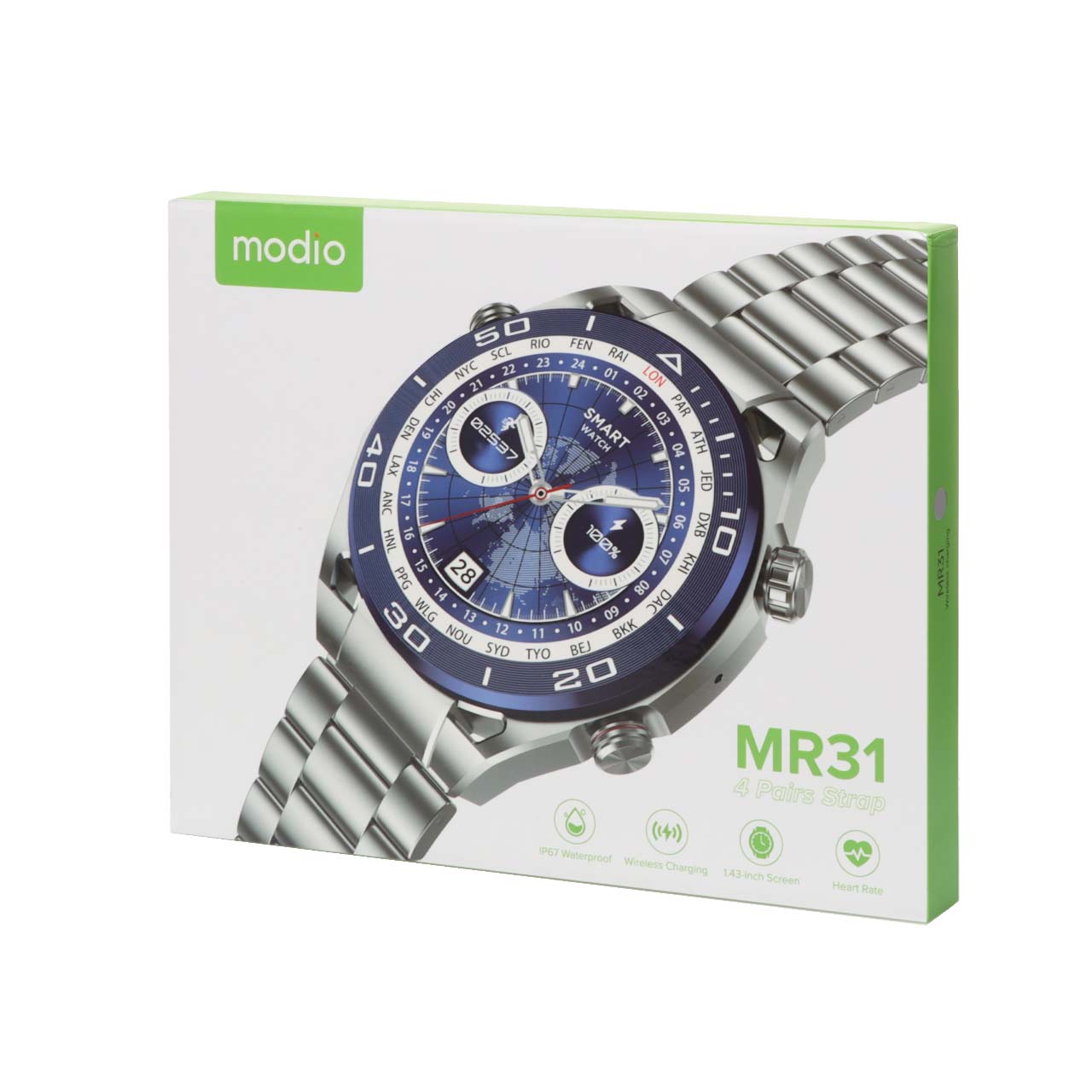 ساعت هوشمند modio مدل MR31 - مشکی - MMS (گارانتی شش ماهه ایویز) - فروشگاه - پنل فروشگاهی eways