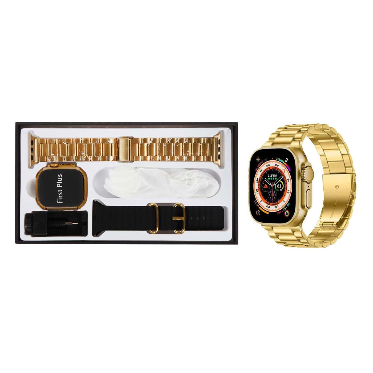 ساعت هوشمند First Plus مدل FP Golden Smart Watch-49MM - طلایی - MMS ...