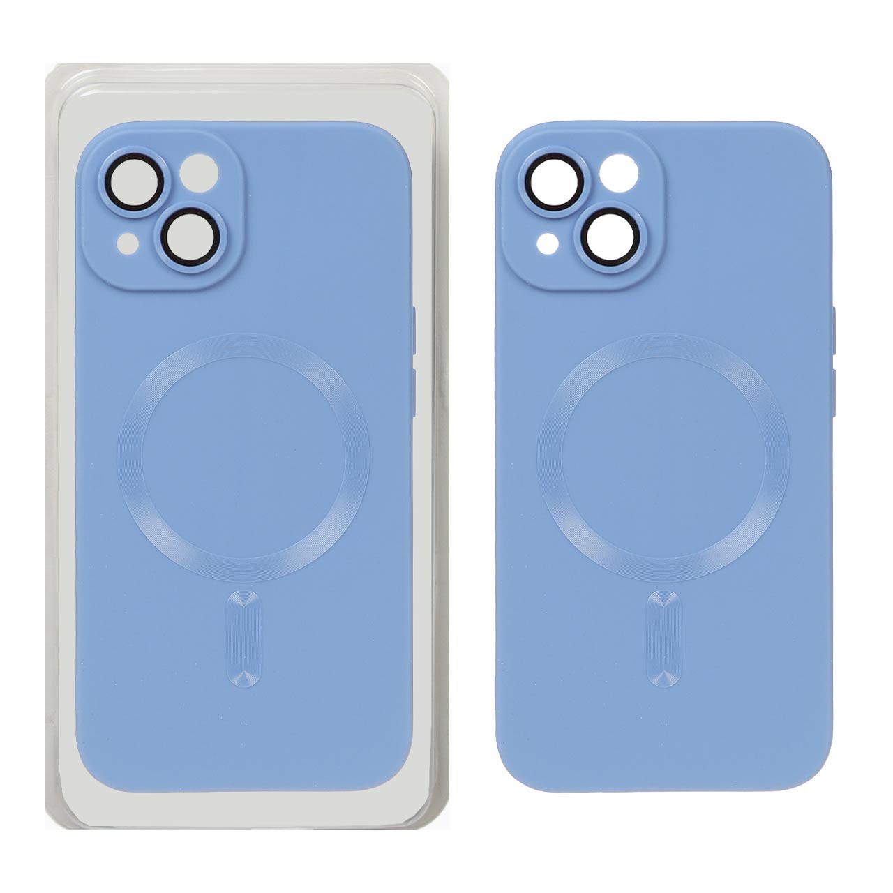 قاب سیلیکونی MagSafe محافظ لنز گلس Apple iPhone 13 / iPhone 14 - آبی ...