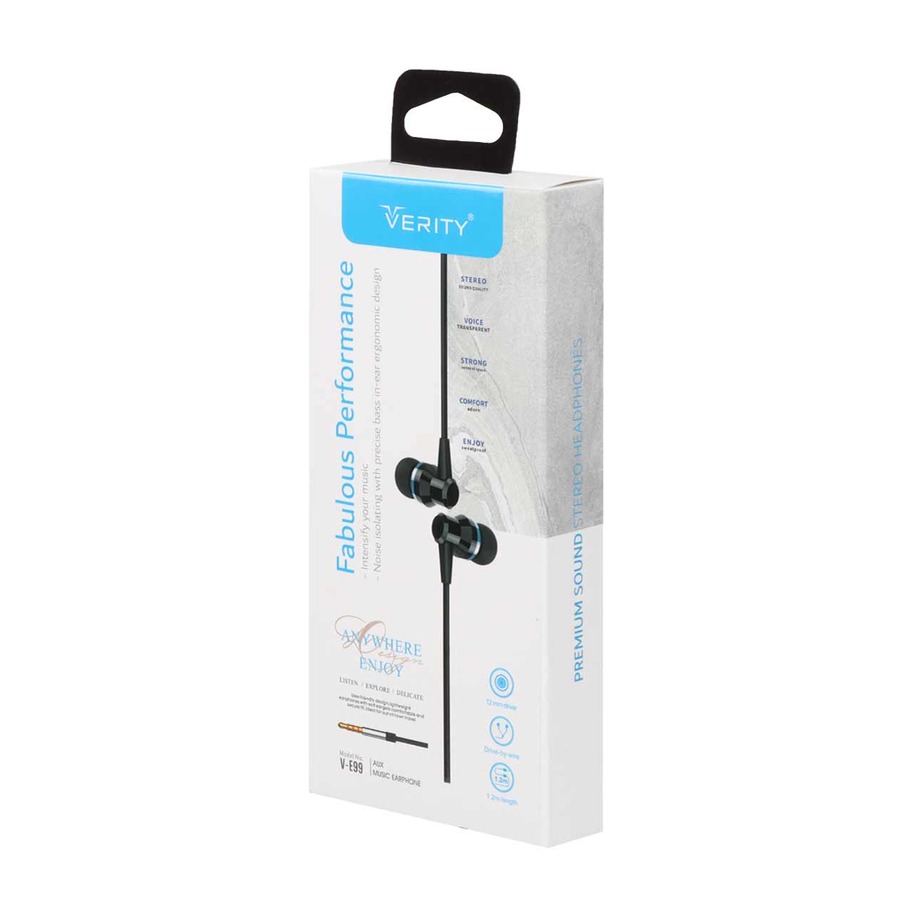 هندزفری باسیم Verity مدل V-E99 - مشکی - فروشگاه - پنل فروشگاهی eways